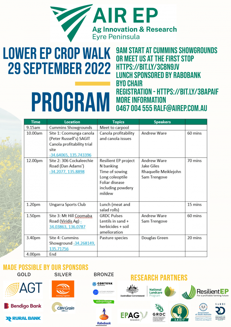 Lower EP Crop Walk 2022 | AIR EP