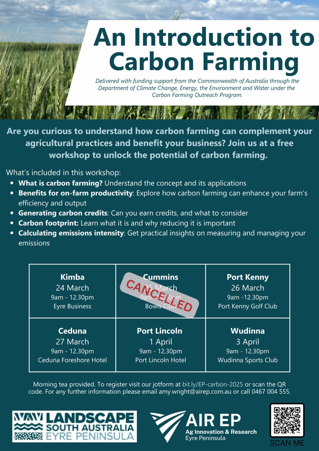 An introduction to Carbon Farming: Free Workshops for Eyre Peninsula landowners | AIR EP
