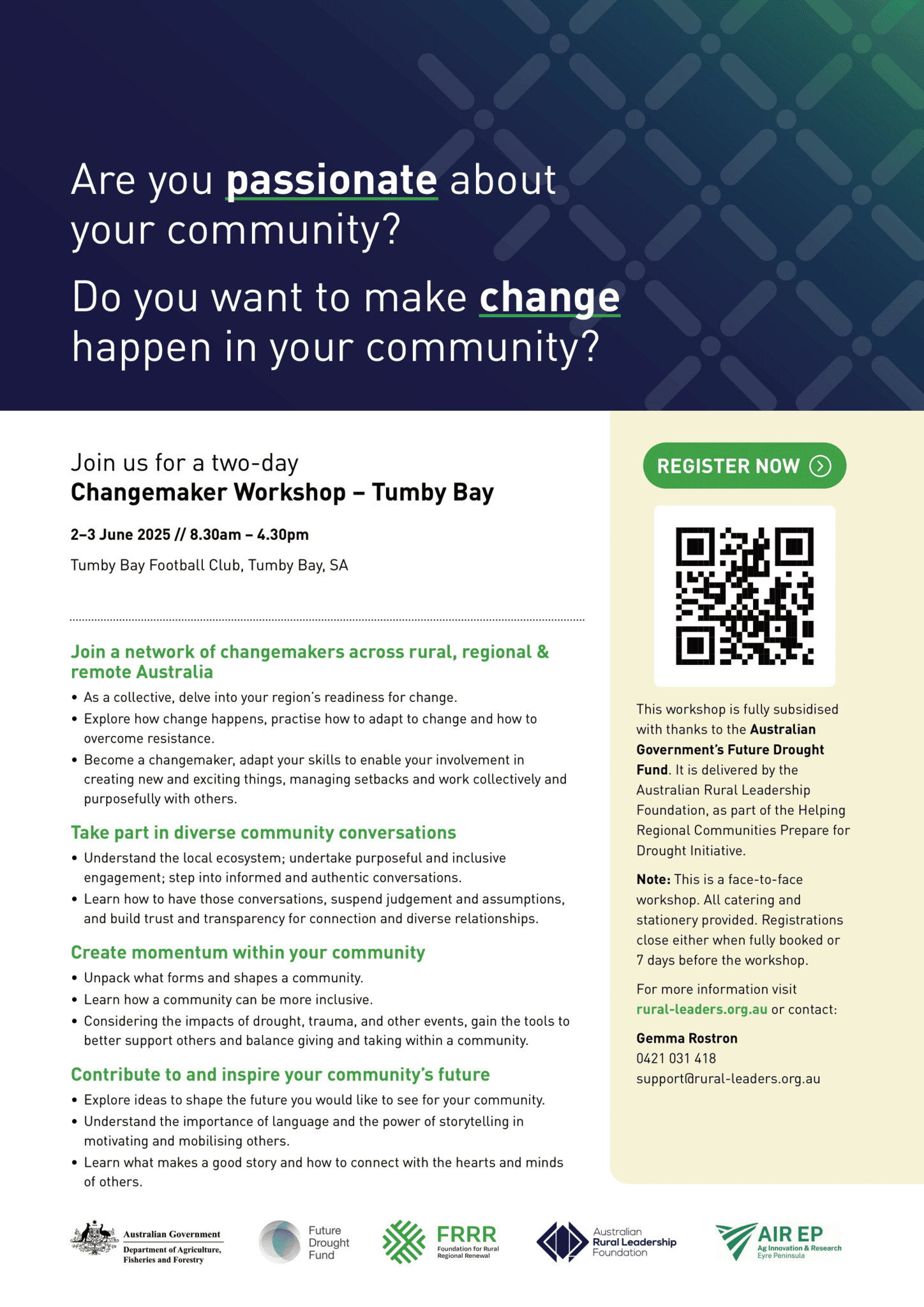 Australian Rural Leadership Foundation | Changemaker workshops coming ...